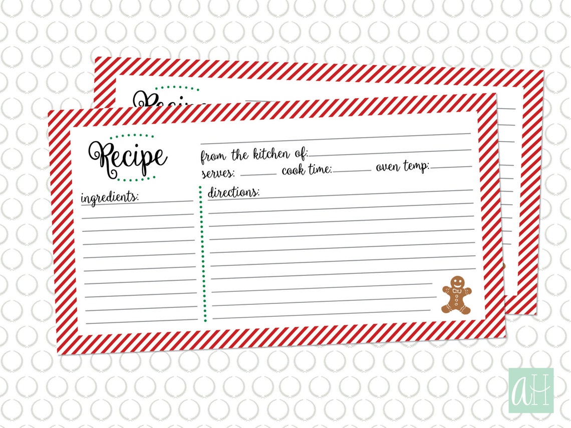 Cookie Exchange Recipe Card and Voting Ballot for Christmas Party, Bake ...