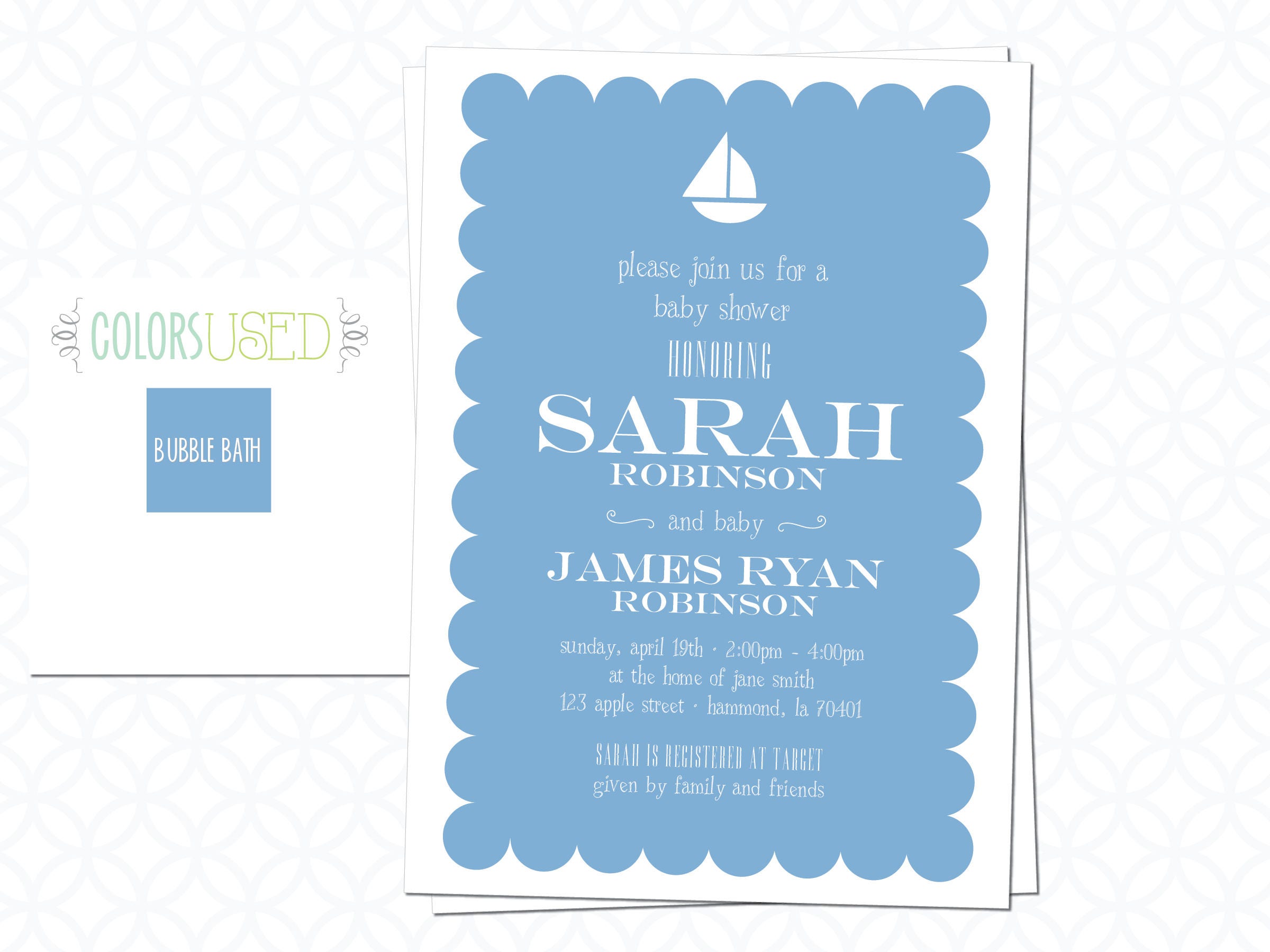 Printable BABY SHOWER Invitation: Customize Animal or Icon on ...