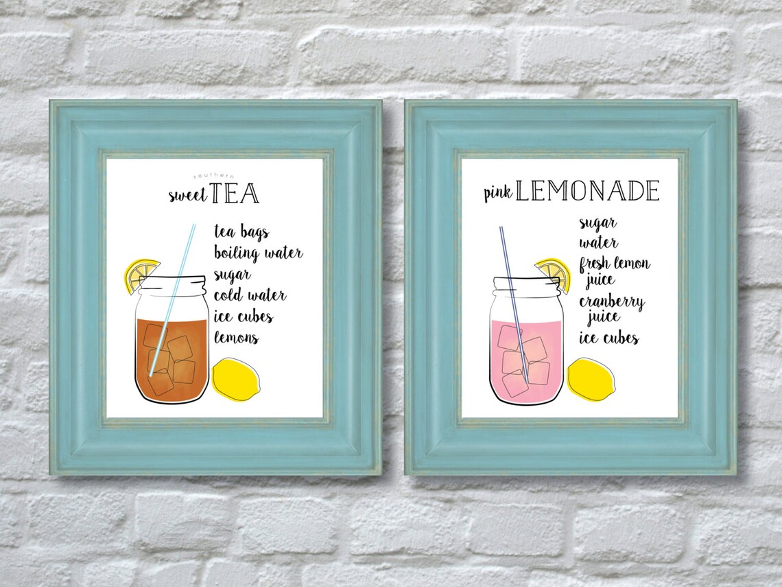 Printable Southern Sweet Tea Recipe Sign: Instant Download as an 8.5in ...