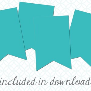 Printable Pennant Banner That Includes Entire Alphabet: Teal Banner ...