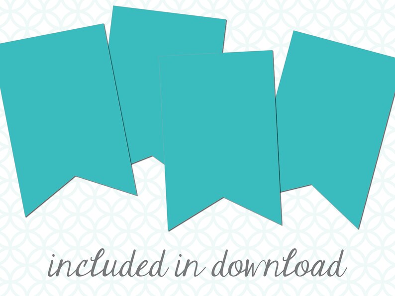 Printable Pennant Banner That Includes Entire Alphabet: Teal Banner ...