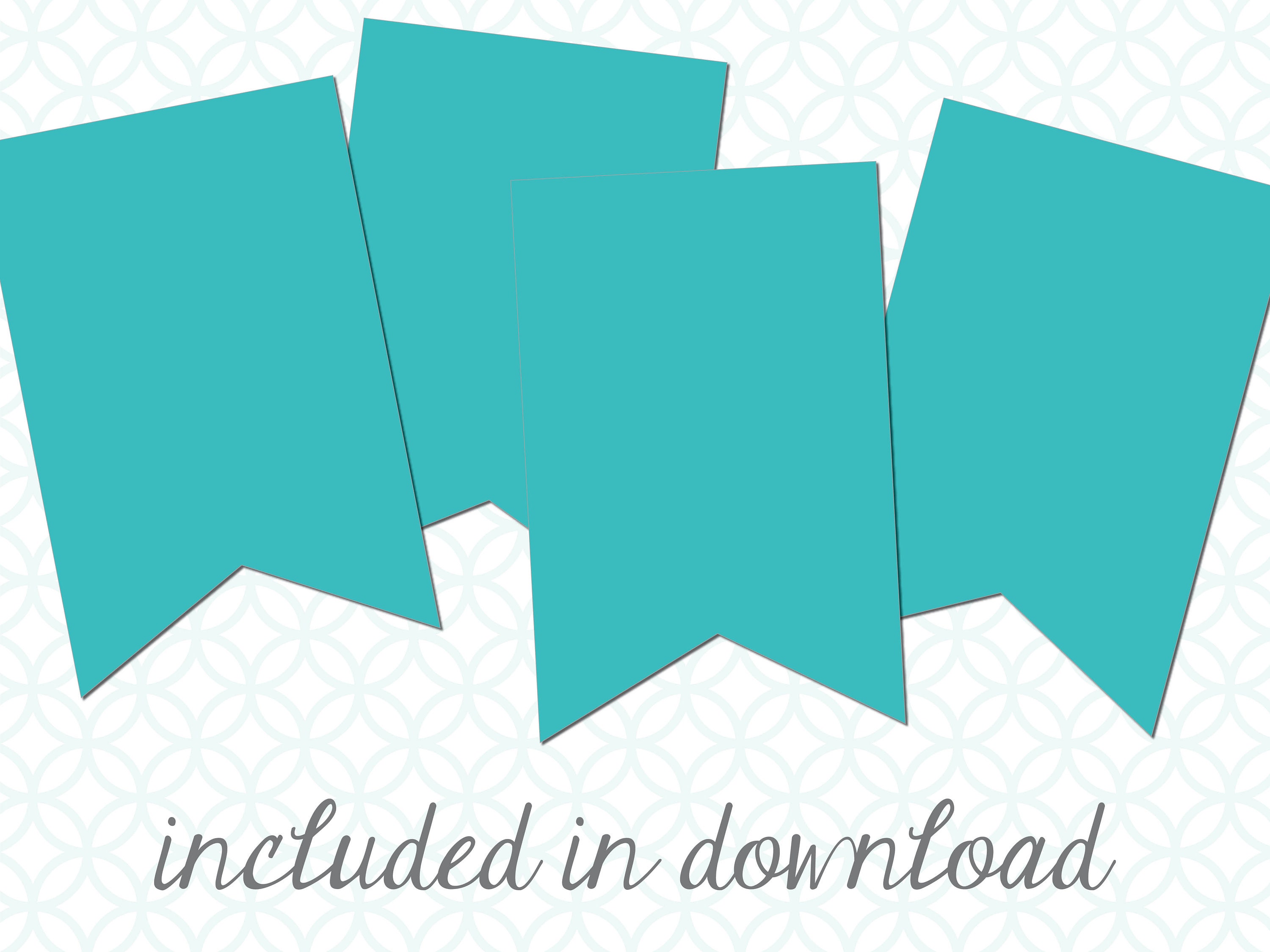 Printable Pennant Banner That Includes Entire Alphabet: Teal Banner ...