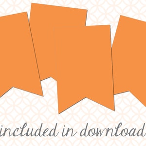 Printable Pennant Banner That Includes Entire Alphabet: Tangerine ...