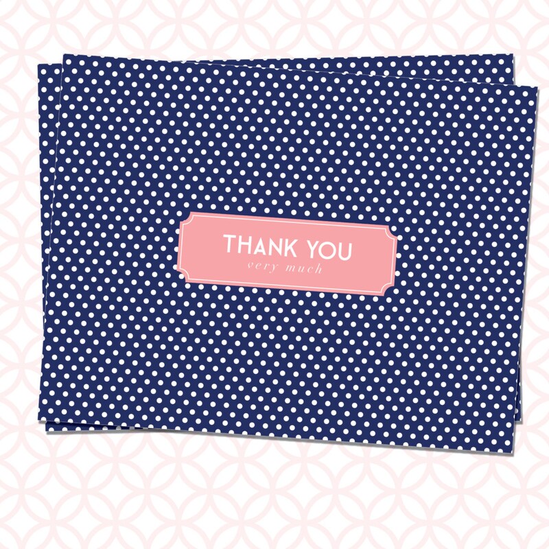 Polka Dot Thank You - Etsy