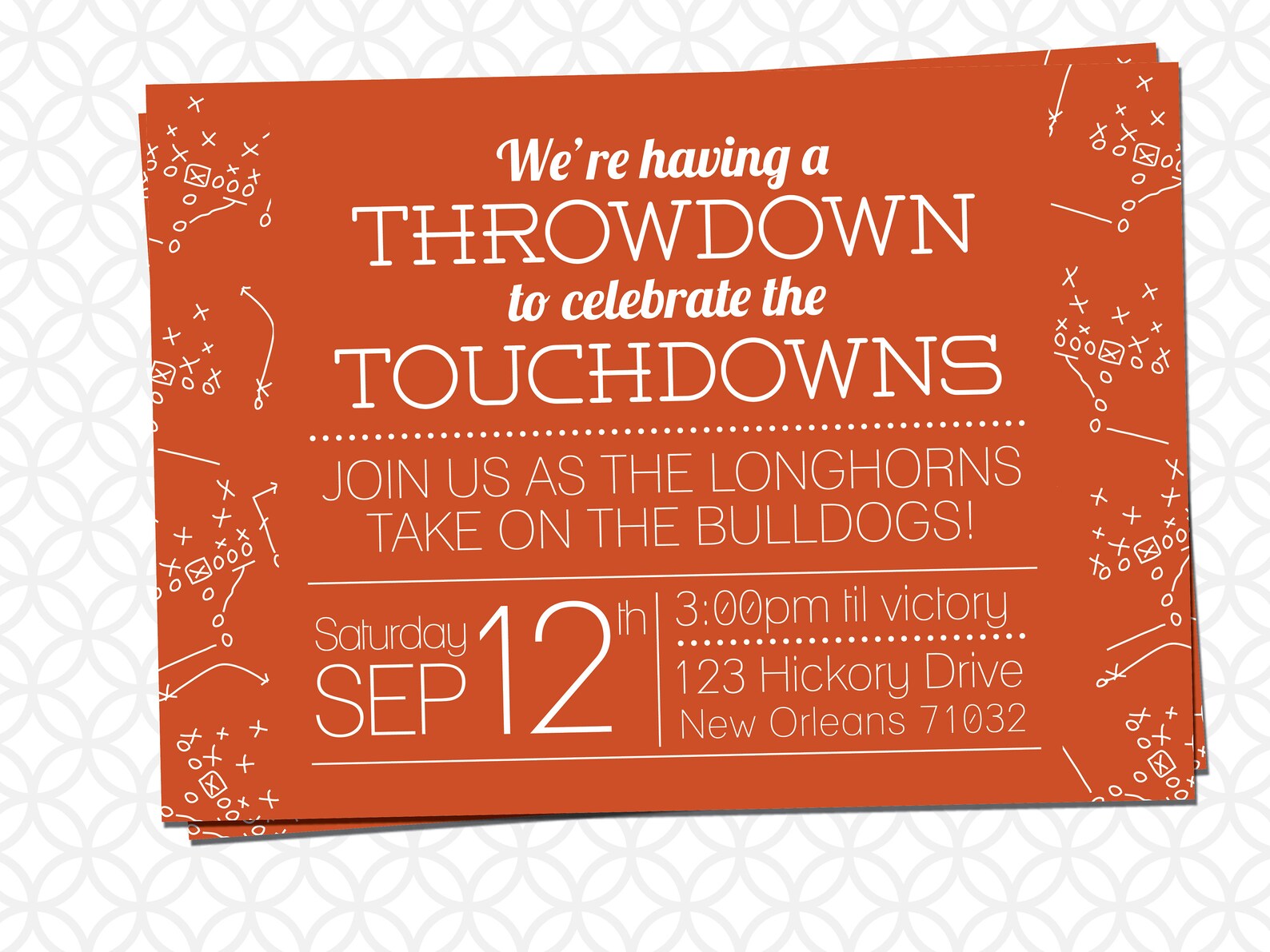 Printable Game Day Invitation: We're Having a THROWDOWN to Celebrate ...