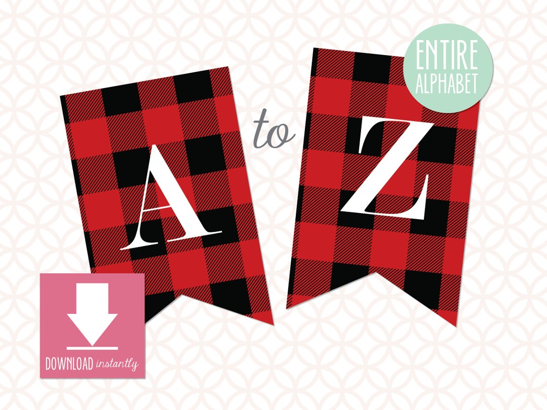 Printable Pennant Banner That Includes Entire Alphabet: Scarlett Red ...