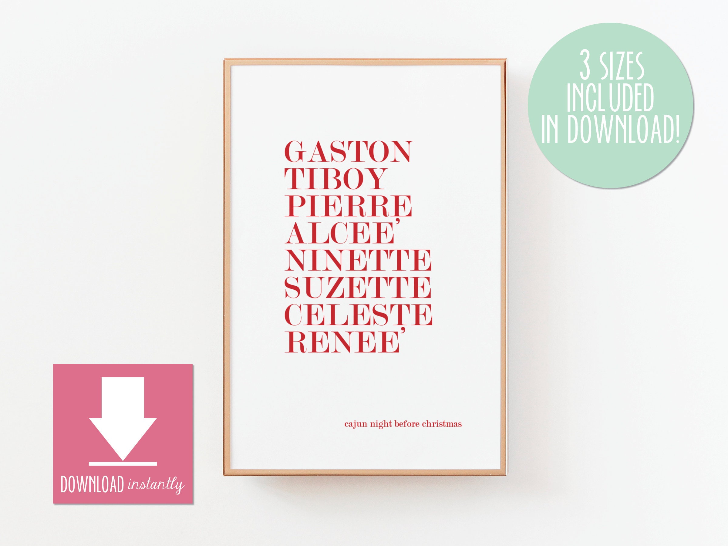 Printable Cajun Night Before Christmas, 8 Cajun Reindeer: Instant ...