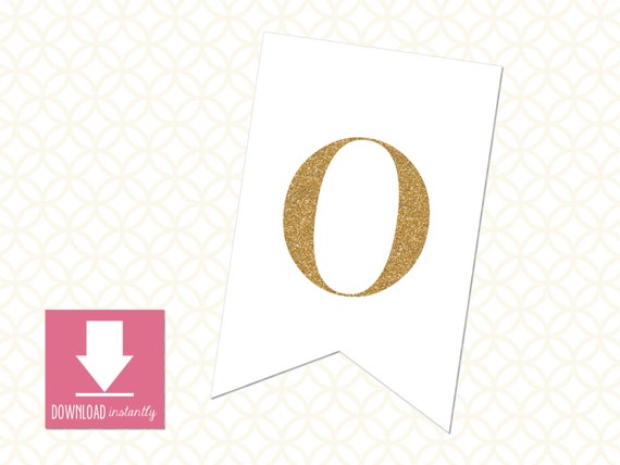 Printable O Pennant Banner: Instant Download | Etsy