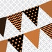 Printable Assorted Halloween Pennant Flags: Black and Orange instant ...