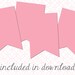 Printable Pennant Banner That Includes Entire Alphabet: Lipgloss Pink ...