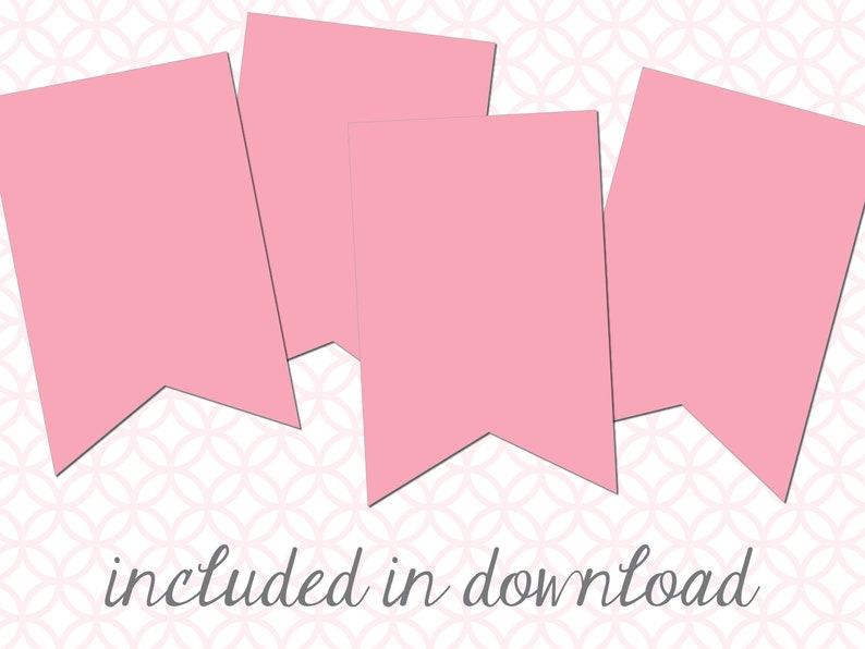 Printable Pennant Banner That Includes Entire Alphabet: Lipgloss Pink ...