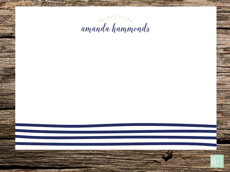 Printable 5in X 7in Stationery: Customizable Colors and Name - Etsy