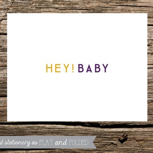 Printable Hey Baby Stationery: Instant Download as Flat and Folded ...