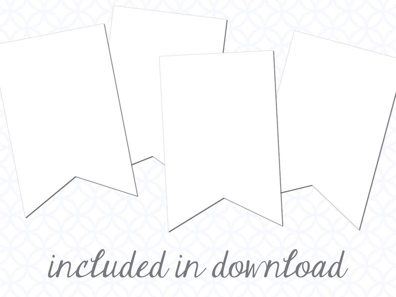 Printable Pennant Banner With Entire Alphabet Blue and White - Etsy