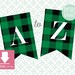 Printable Pennant Banner That Includes Entire Alphabet: Green Buffalo ...