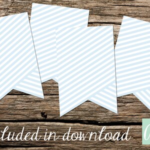 Printable Pennant Banner That Includes Entire Alphabet: Light Blue ...