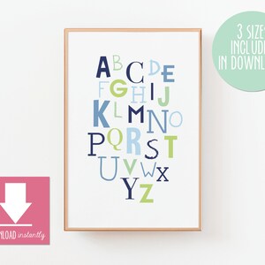 Printable Alphabet: Instant Download 8.5in X 11in, 11in X 17in, and ...