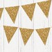 Printable Mini GOLD GLITTER Pennant Flag Banner: Instant Download - Etsy