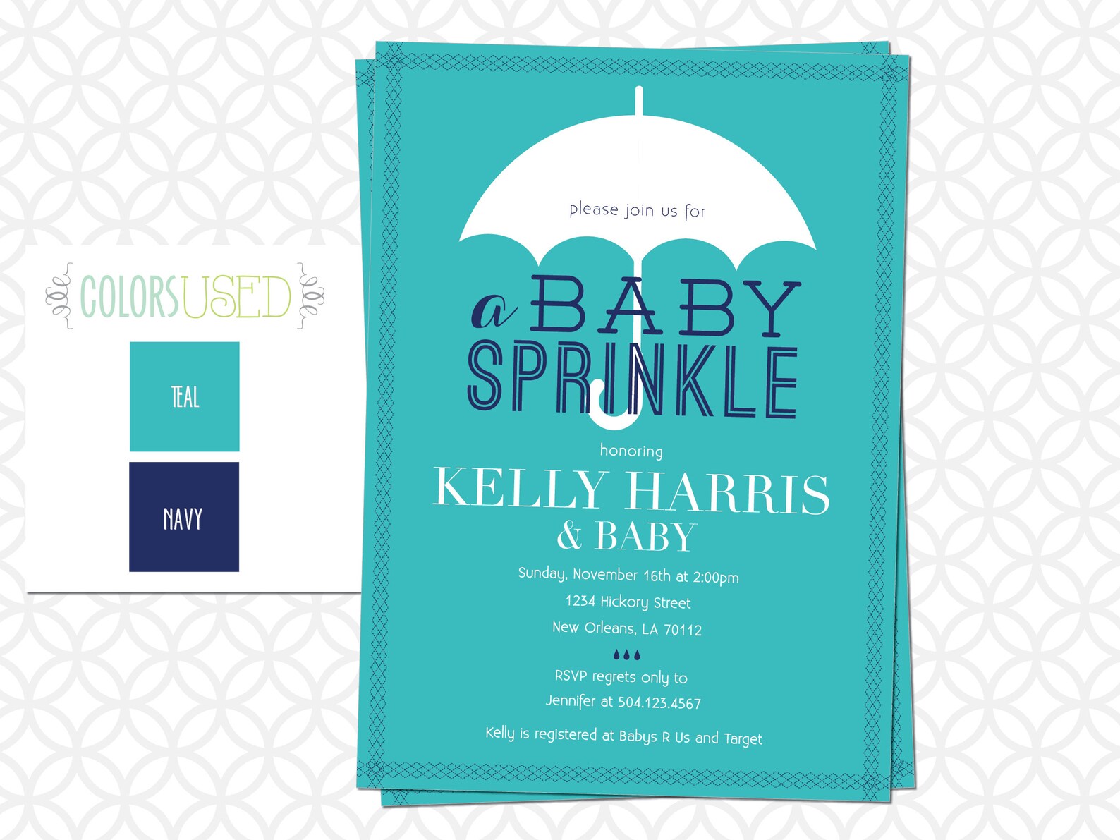 Printable Baby Sprinkle or Baby Shower Invitation: Umbrella Theme - Etsy