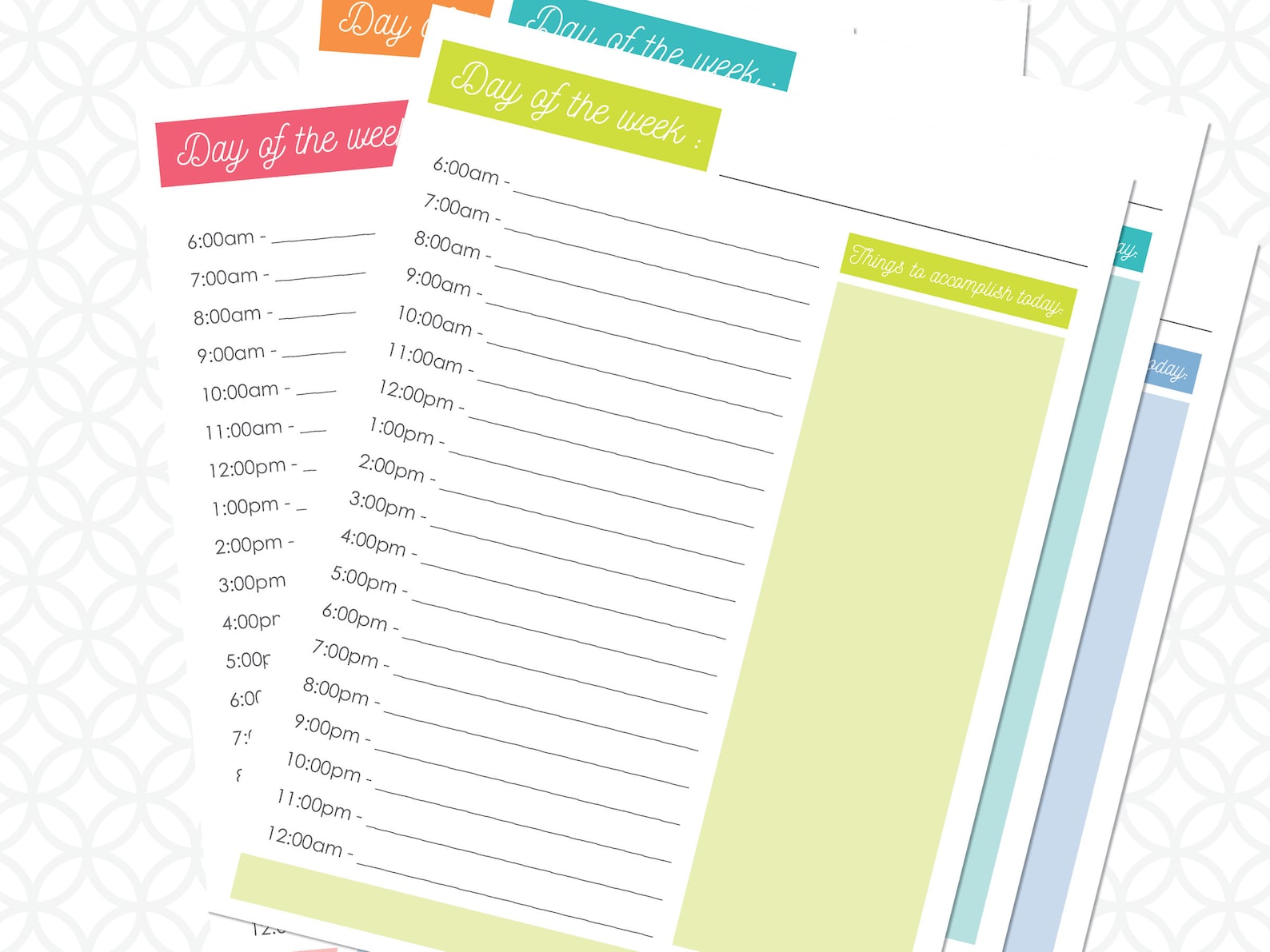 Printable Hourly Schedule Plan for Your Day Hourly - Etsy