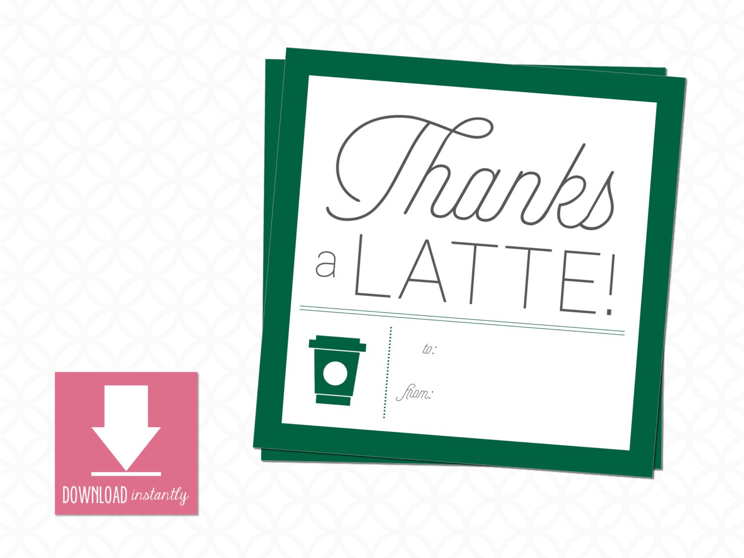 Printable Teacher Appreciation Gift Tags Thanks a Latte: | Etsy