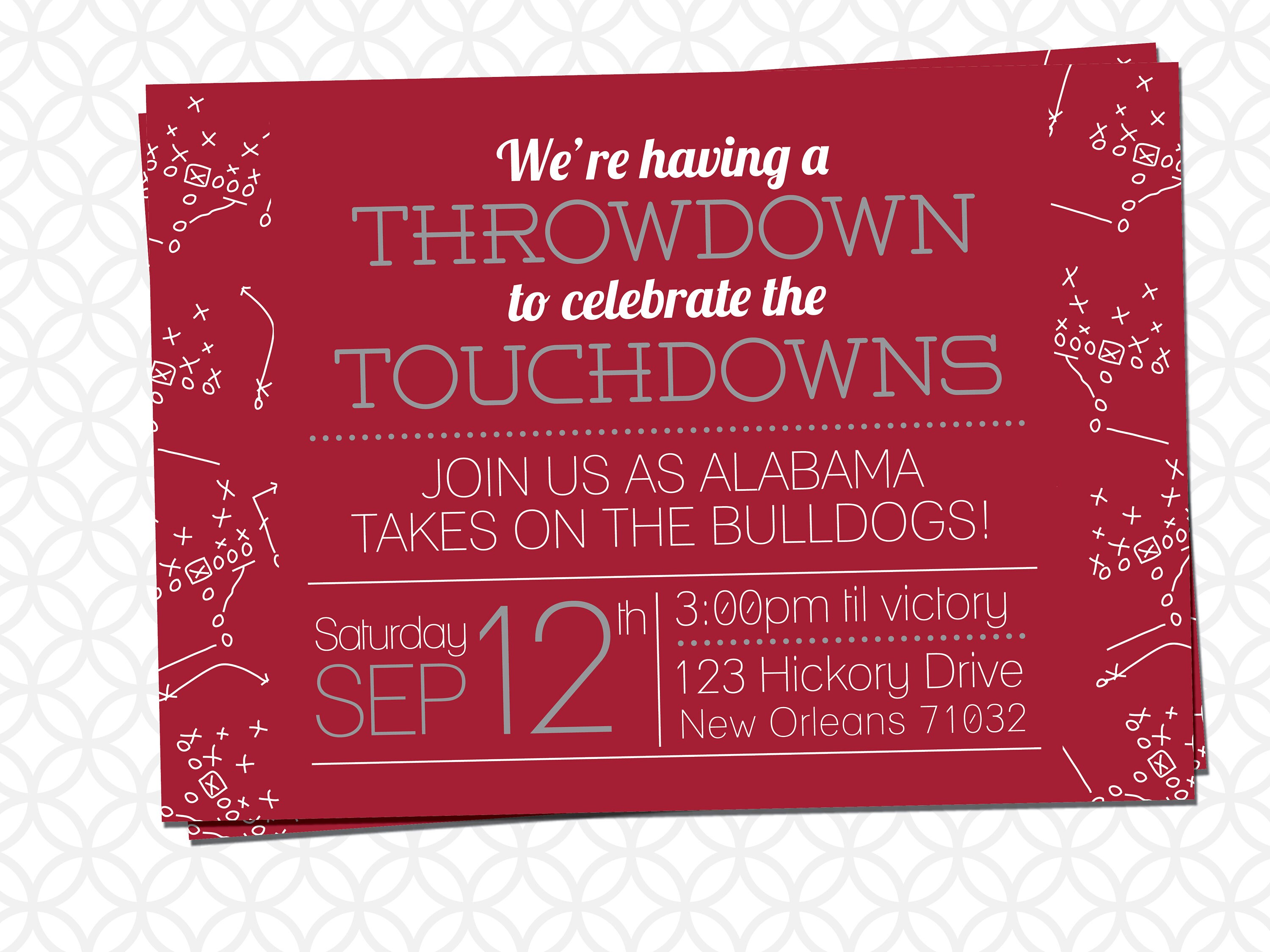 Printable Game Day Invitation: We're Having a THROWDOWN to - Etsy