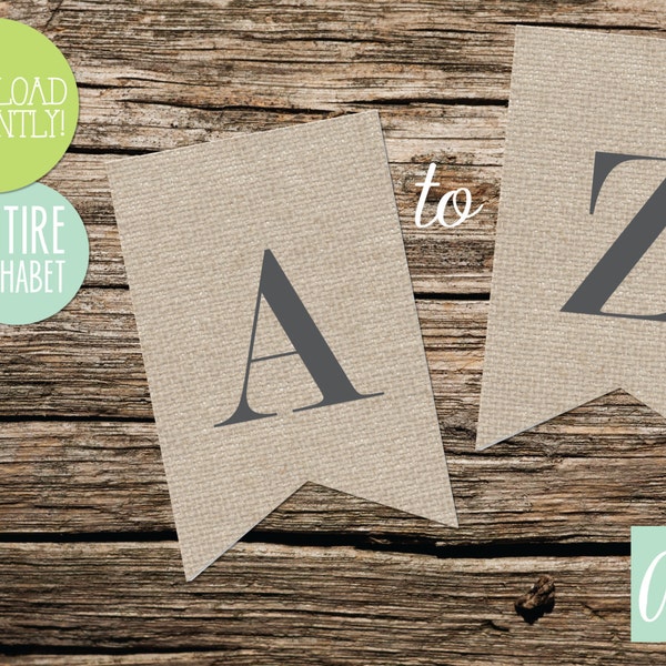 Burlap Letters - Etsy
