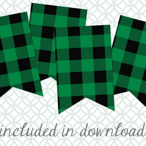 Printable Pennant Banner That Includes Entire Alphabet: Green Buffalo ...