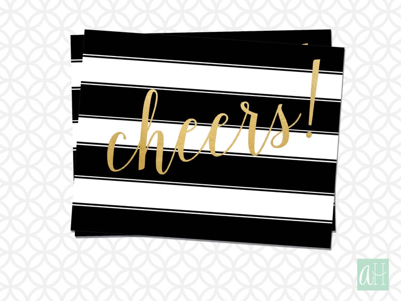 Printable Cheers Stationery: Instant Download as Flat and - Etsy