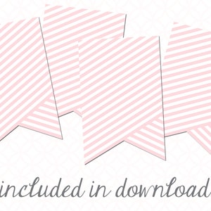 Printable Pennant Banner That Includes Entire Alphabet: Light Pink ...