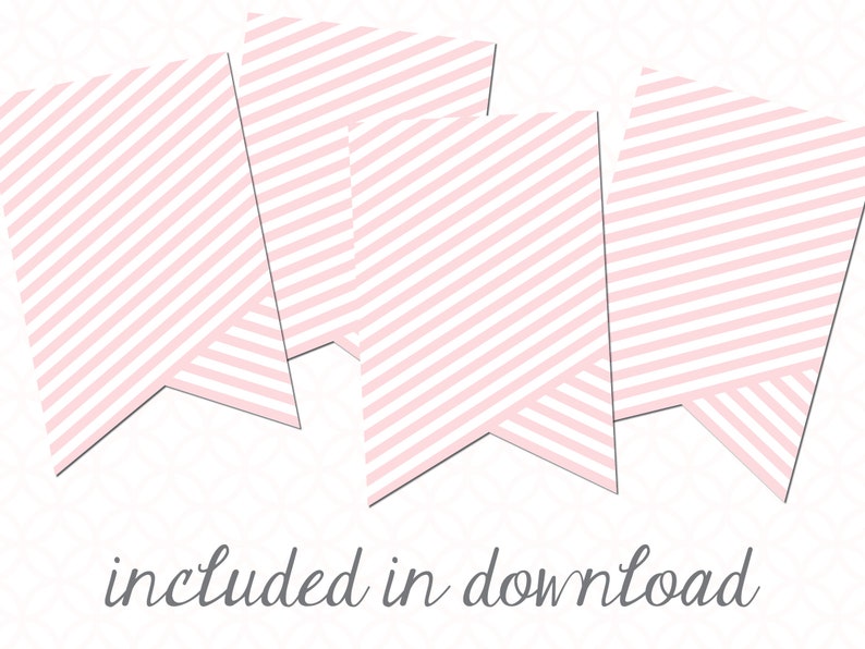 Printable Pennant Banner That Includes Entire Alphabet: Light Pink ...