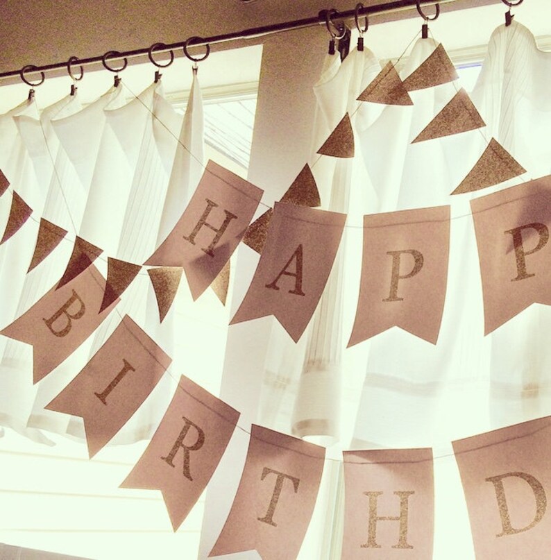 Printable Mini GOLD GLITTER Pennant Flag Banner: Instant Download - Etsy