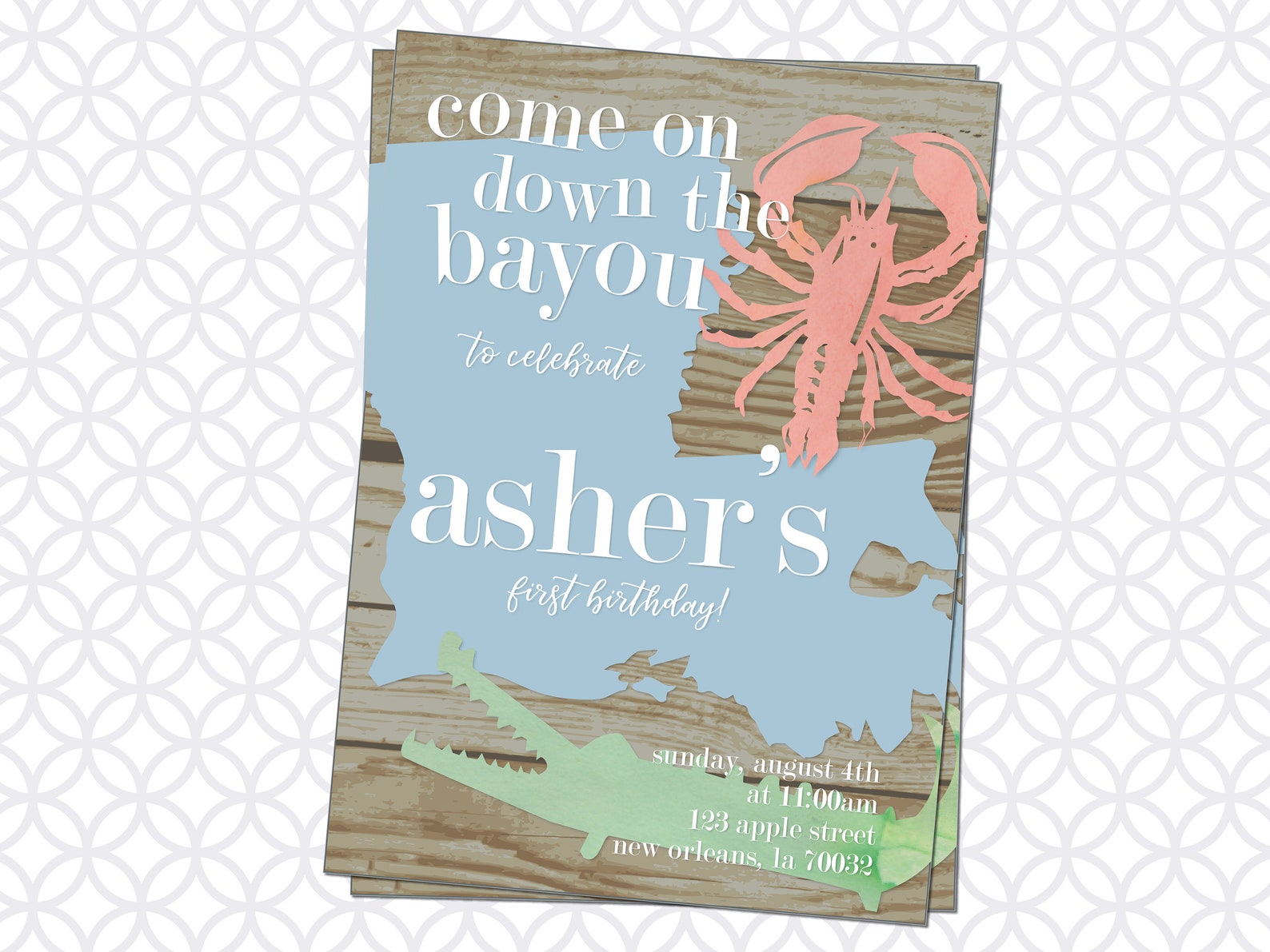 Printable LOUISIANA Birthday Party Invitations Come on Down | Etsy