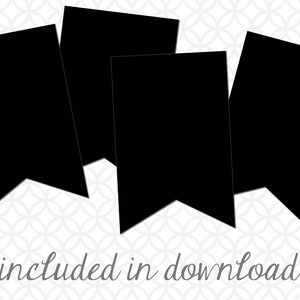 Printable Pennant Banner That Includes Entire Alphabet: Black Banner ...
