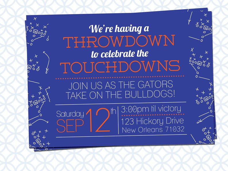 Printable Game Day Invitation: We're Having a THROWDOWN to - Etsy