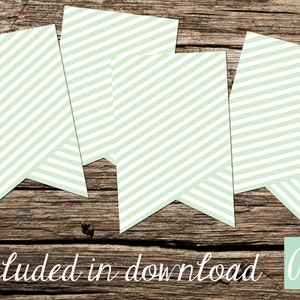 Printable Pennant Banner That Includes Entire Alphabet: Light Green ...