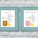 Printable Pink Lemonade Recipe Sign: Instant Download as an 8.5in X ...
