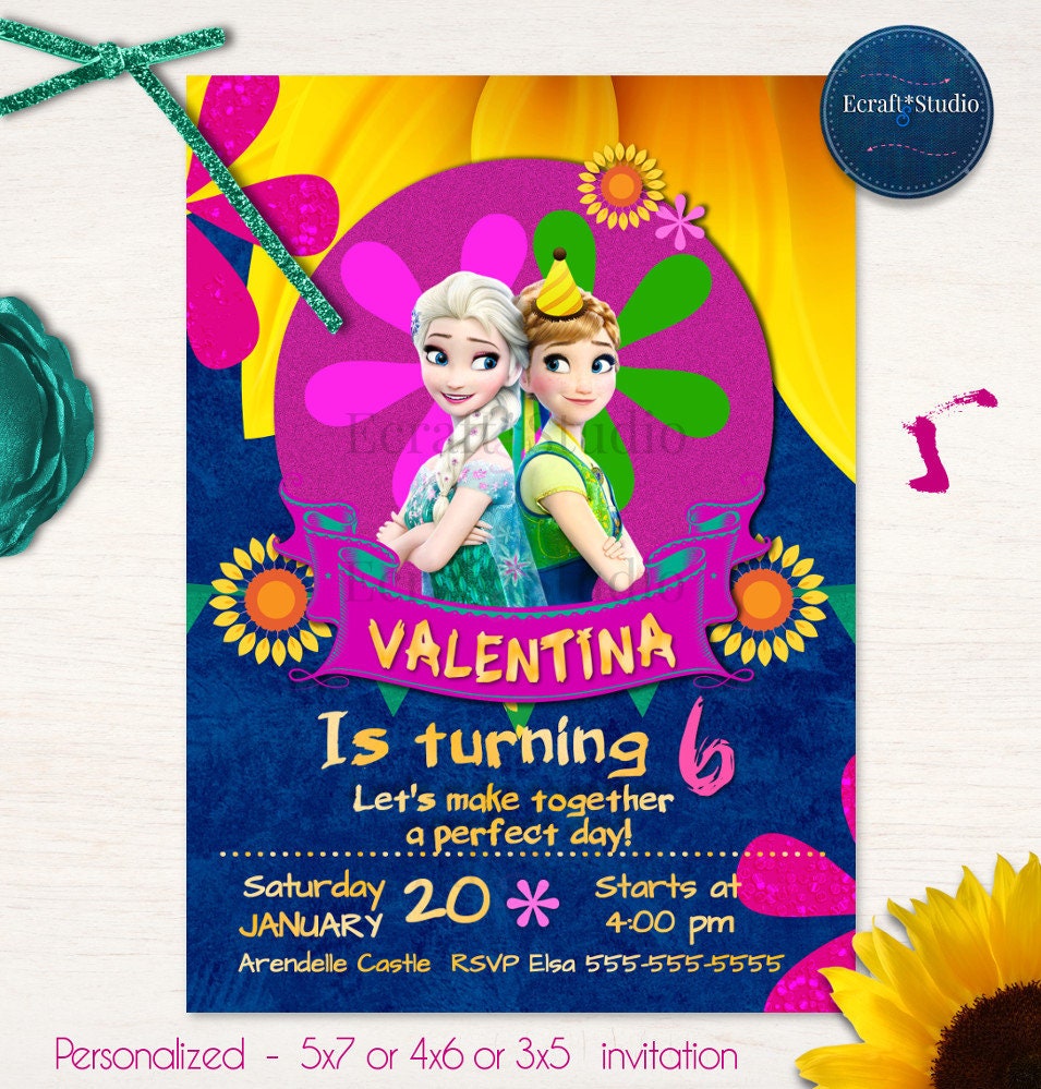 Frozen Fever Invite Frozen Invitation Frozen Fever Party - Etsy