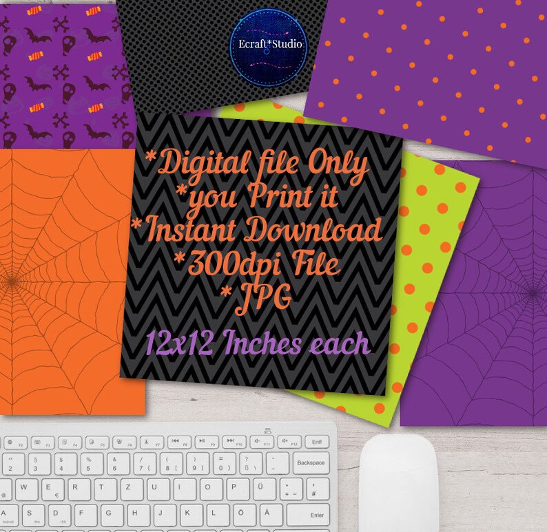 HALLOWEEN Digital Papers 14 Jpg Papers Instant Download - Etsy