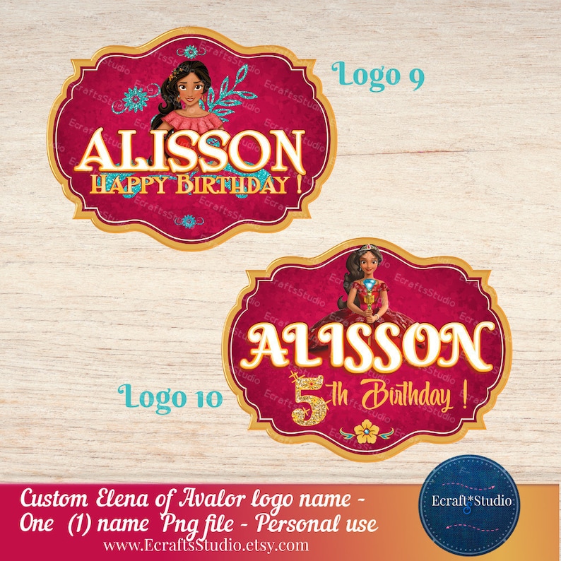 Personalized Elena of Avalor Custom Name Customized Digital - Etsy