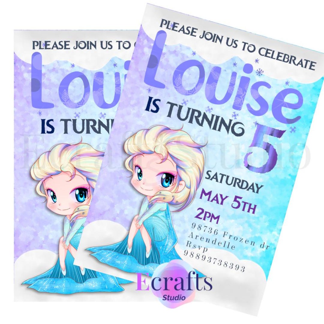 Frozen 2 Invitation - Frozen 2 Digital Invitation - Frozen 2 Birthday ...
