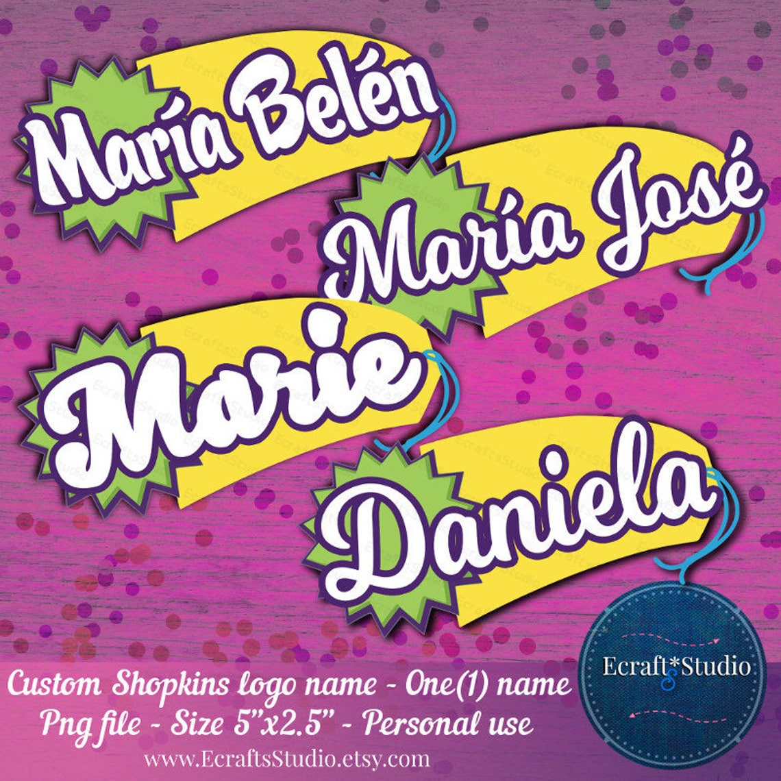 Personalized Shopkins Logo Name Custom Shopkins Logo Name - Etsy