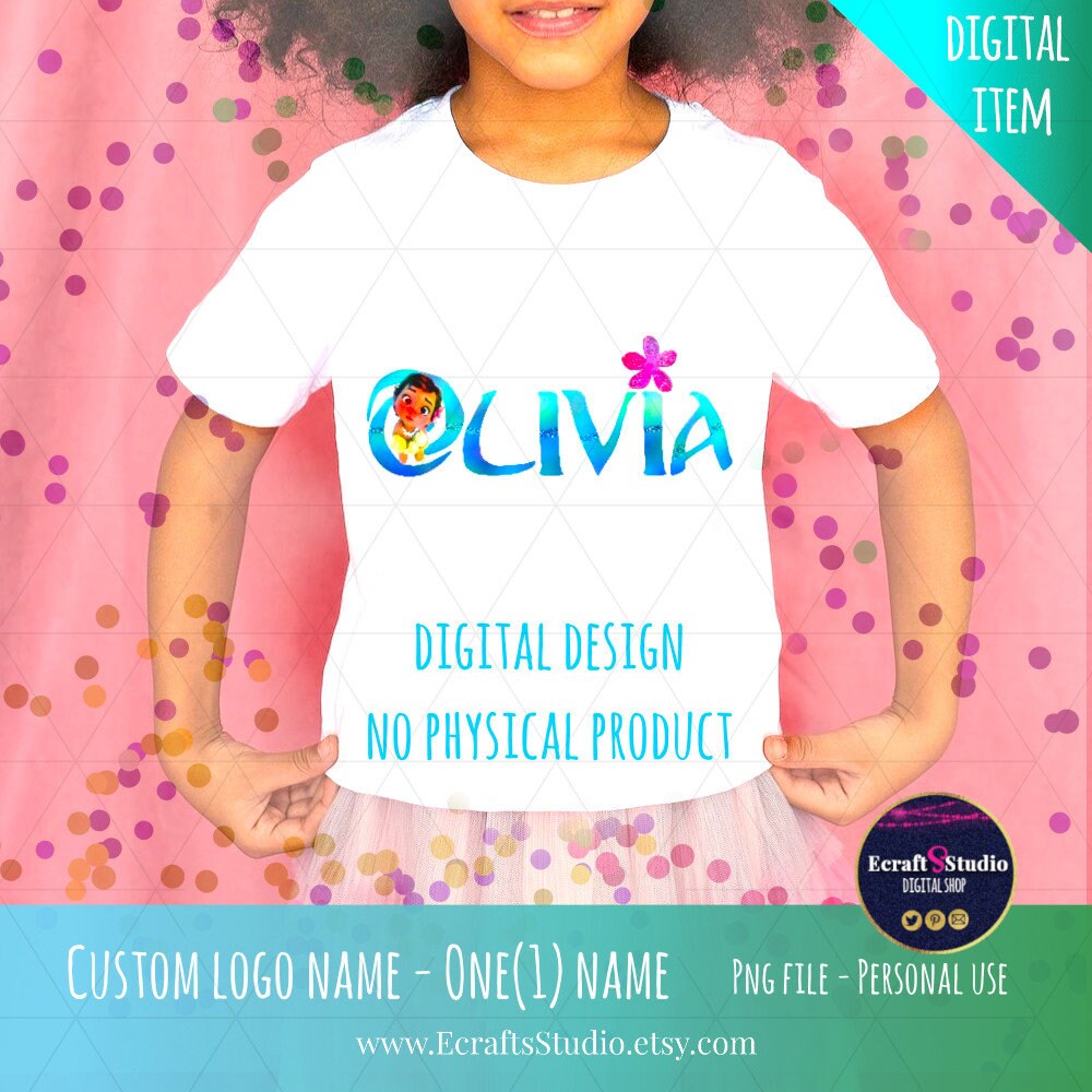 Personalized Moana Logo Name, Custom Moana Logo Name, Moana Inspired ...