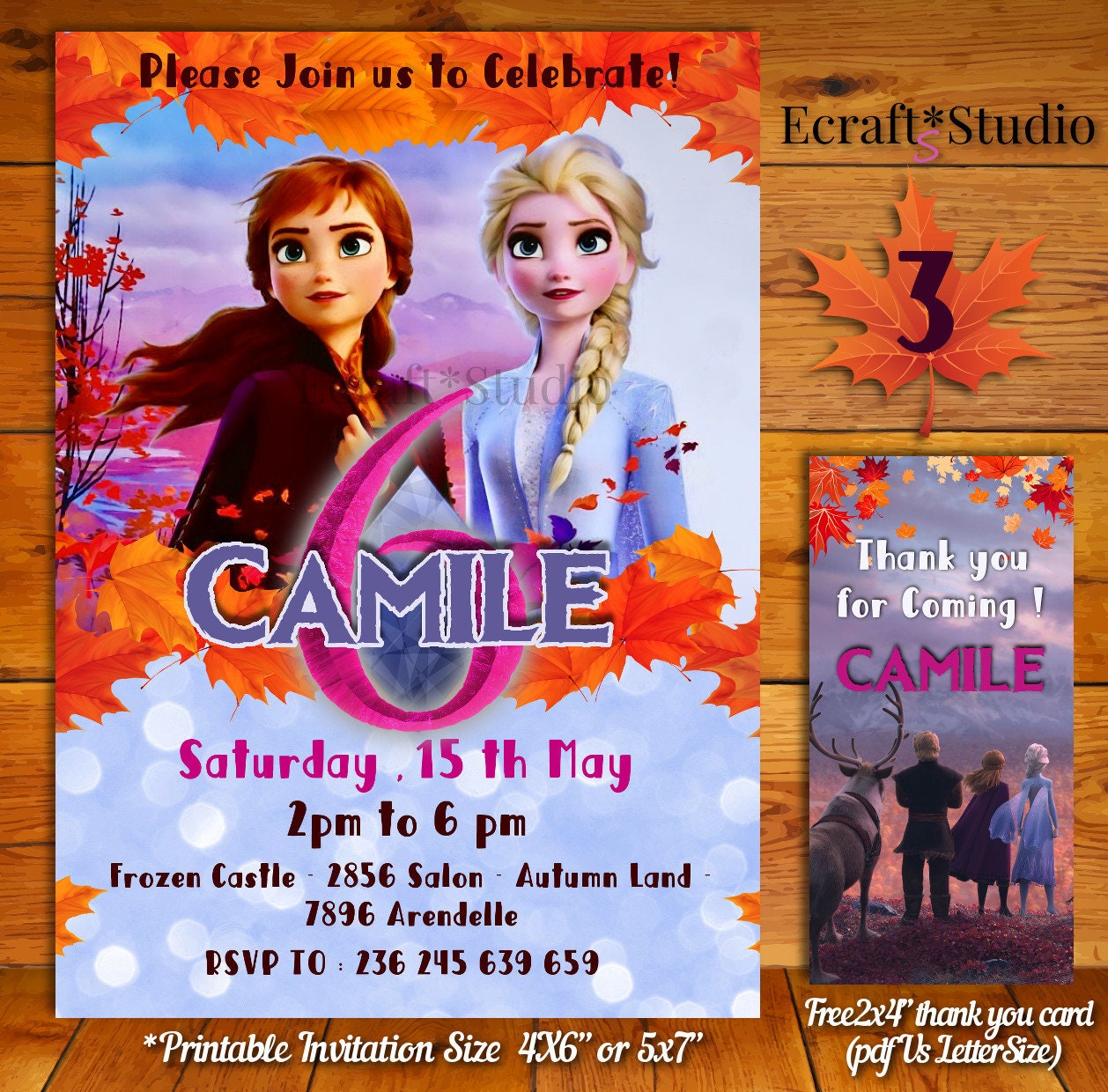 Frozen 2 Invitation Frozen 2 Digital Invitation Frozen Birthday ...
