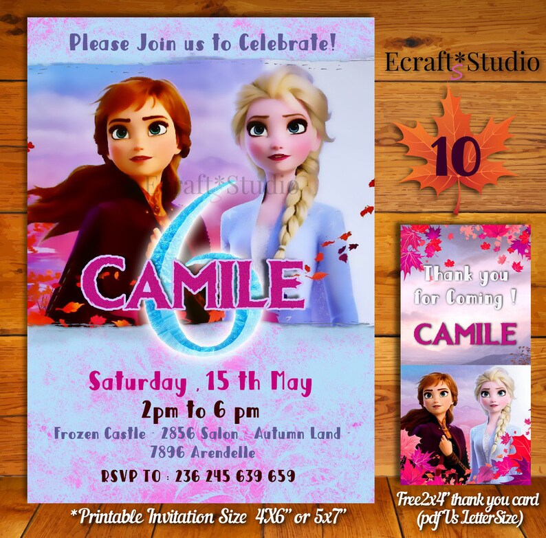Frozen 2 Invitation Frozen 2 Digital Invitation Frozen Birthday ...