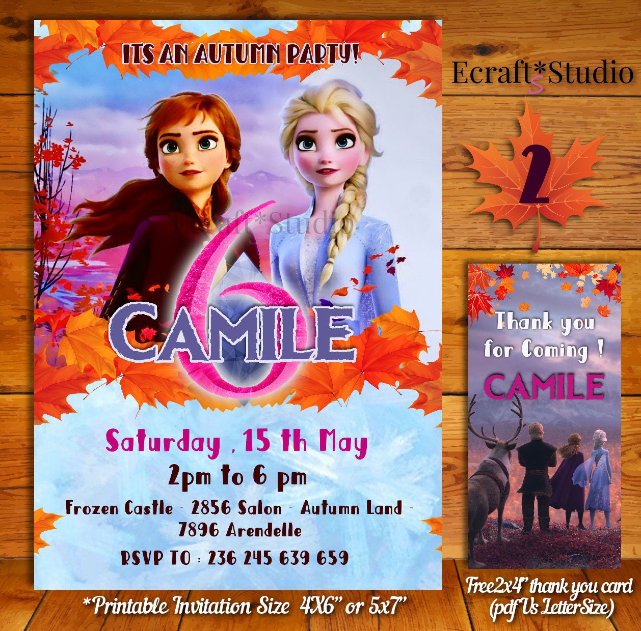 Frozen 2 Invitation Frozen 2 Digital Invitation Frozen Birthday ...