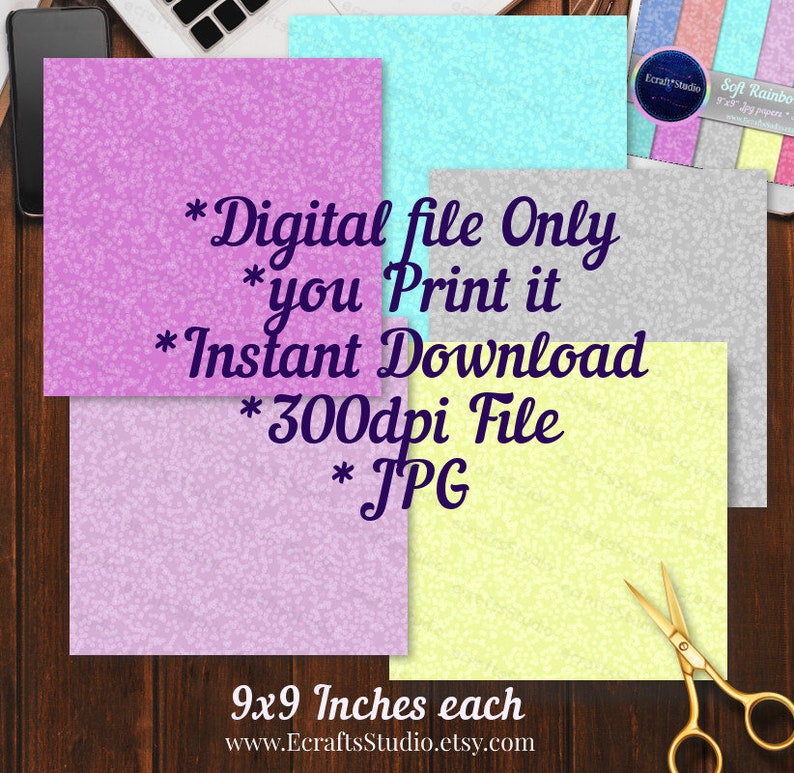 Rainbow Bokeh Digital Paper Pastel Rainbow Patterns Pastel - Etsy