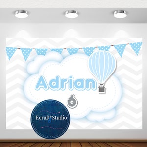 Personalized Birthday Backdrop - Customized Party Backdrop - Digital ...