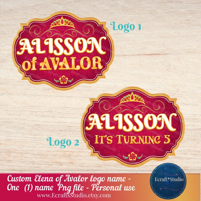 Personalized Elena of Avalor Custom Name Customized Digital - Etsy