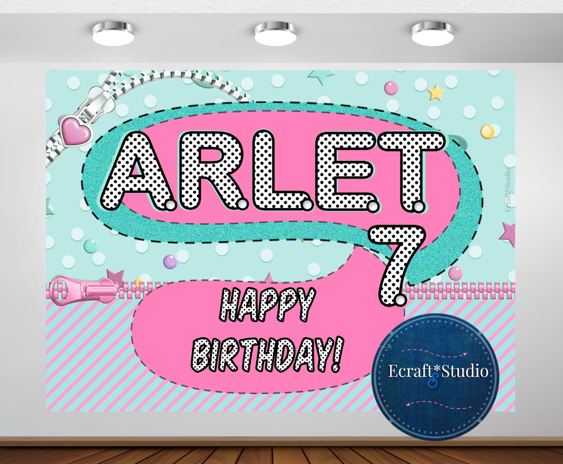 Personalized Birthday Backdrop Customized Party Backdrop Digital ...